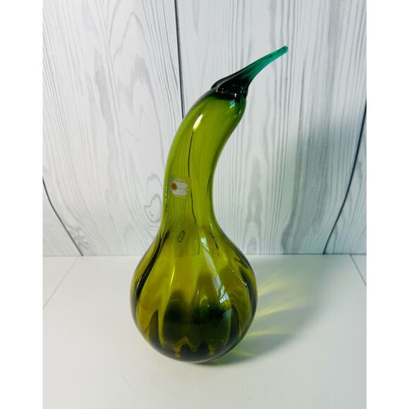 BLENKO | Accents | Rare Blenko Blown Glass Yellow Ambergreen Gourd ...
